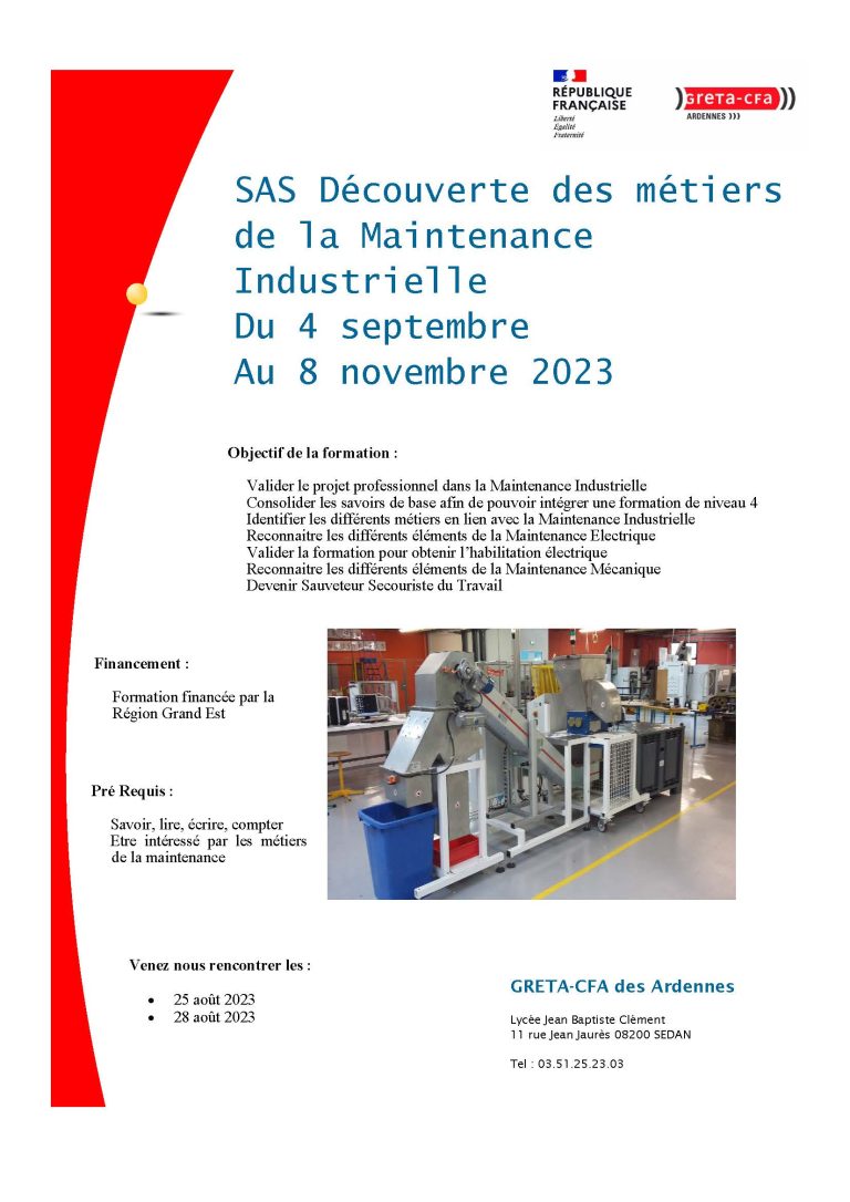 SAS Découverte des métiers de la Maintenance Industrielle - GIP FCIP et ...