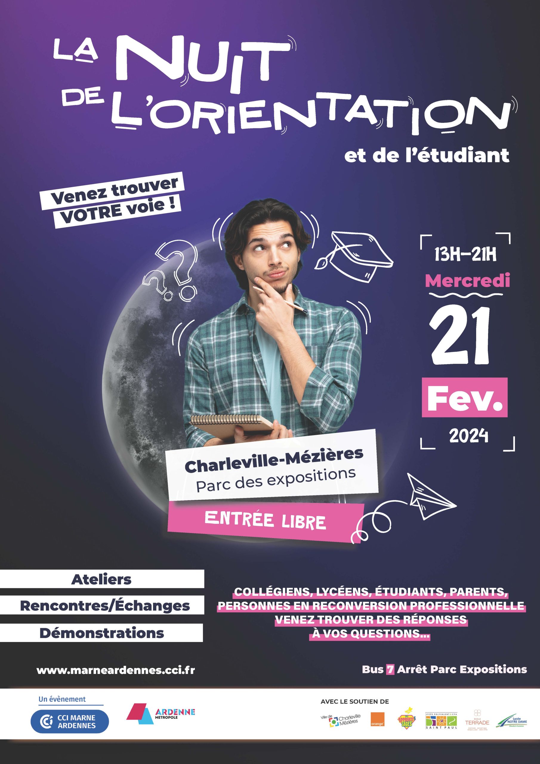 Nuit de l'orientation et de l'étudiant 2024 - GIP FCIP et réseau des GRETA de l'académie de Reims